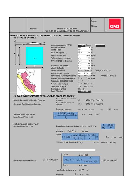 Tanque API 650 GIM | JRRG Rojas Gálvez | uDocz