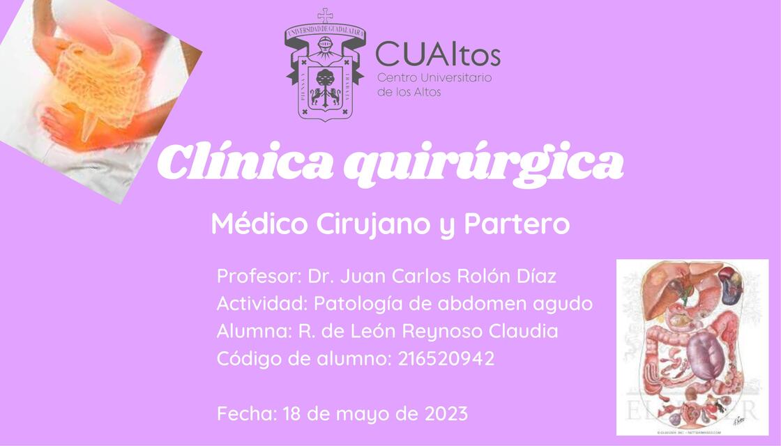 Clínica quirúrgica | CLAUDIA R. DE LEON REYNOSO | uDocz