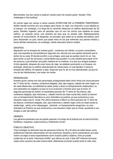 Guión | JENNIFER VELASQUEZ RIVERO | uDocz