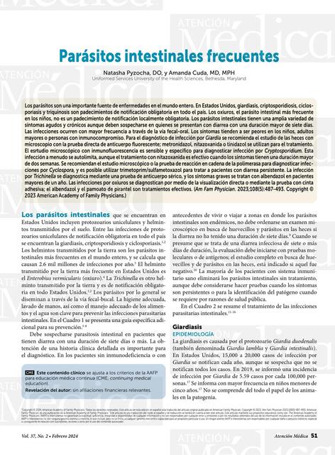 Parásitos intestinales frecuentes | Juan Manuel | uDocz