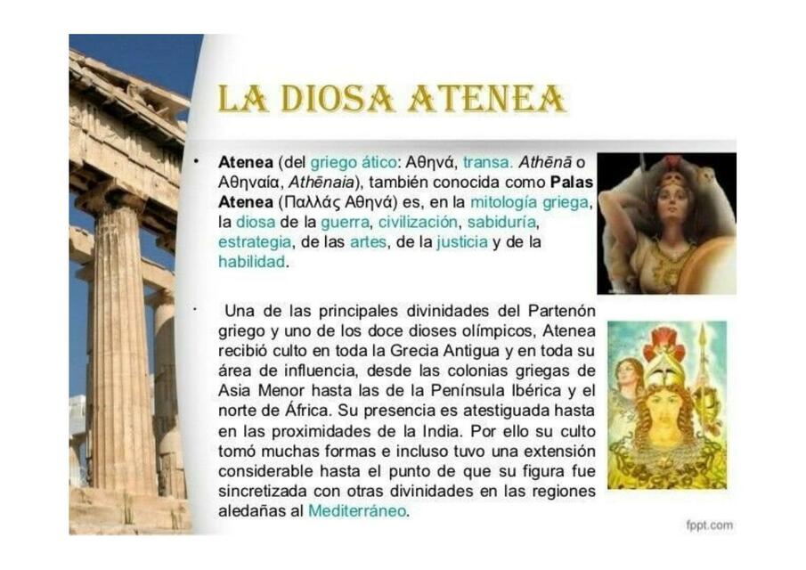 La Diosa Atenea | Tatiana Aracely La Serna Guerrero | uDocz