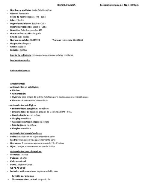 MODELO DE HISTORIA CLINICA | Laura | uDocz