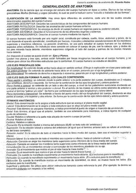 Generalidades de Anatomia | uDocz