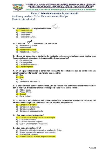 Flashcards de Fundamentos de Electrotecnia | Por CARLOS DECO | uDocz