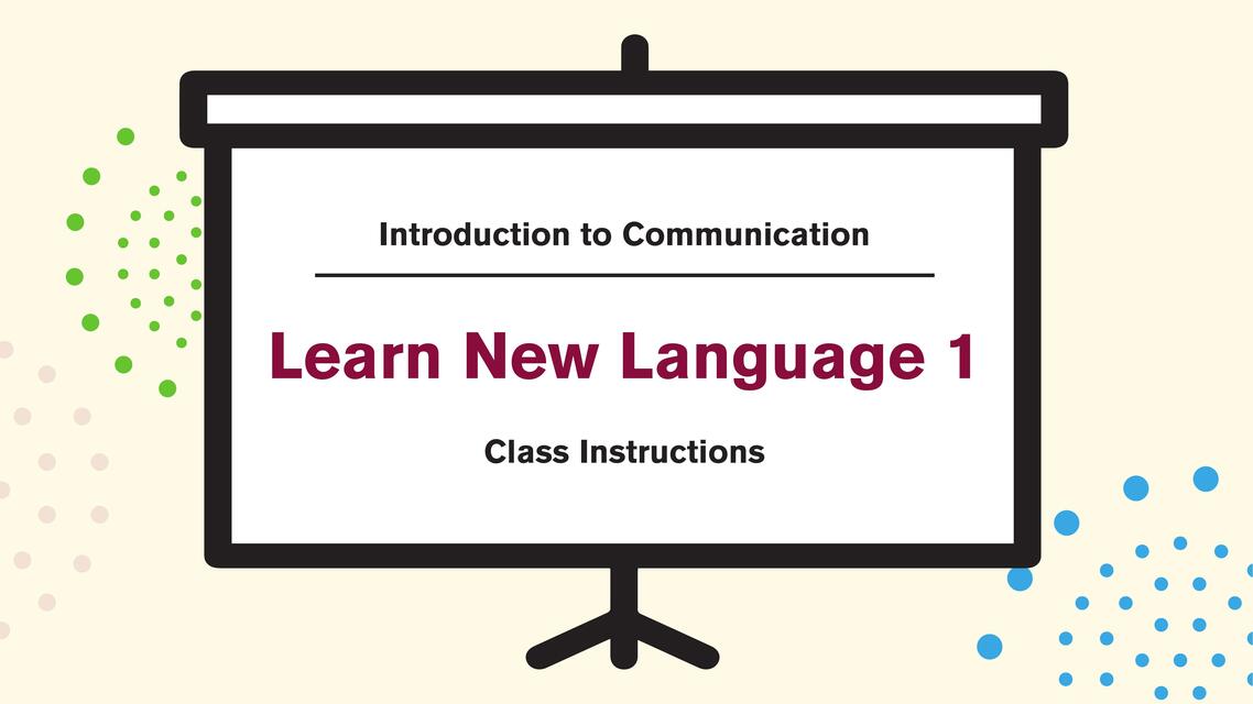 Introduction to Communication Unit 1 Learn New Language | Antonella | uDocz