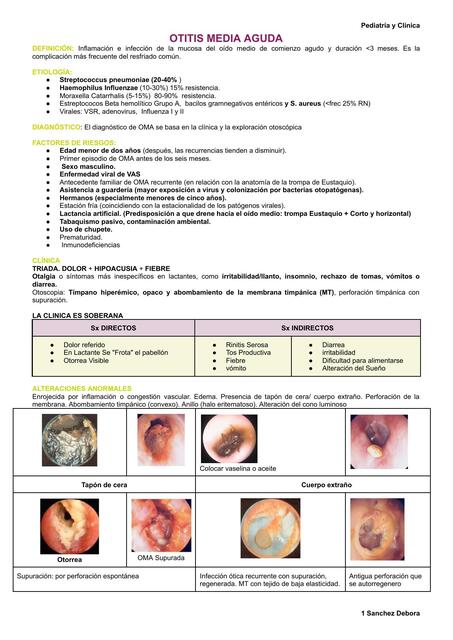 Otitis media aguda | Debora Sanchez | uDocz