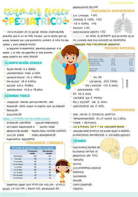 Examen físico pediatrico | Esthefany Pérez Zambrana | uDocz Examen físico pediatrico | Esthefany Pérez Zambrana | uDocz