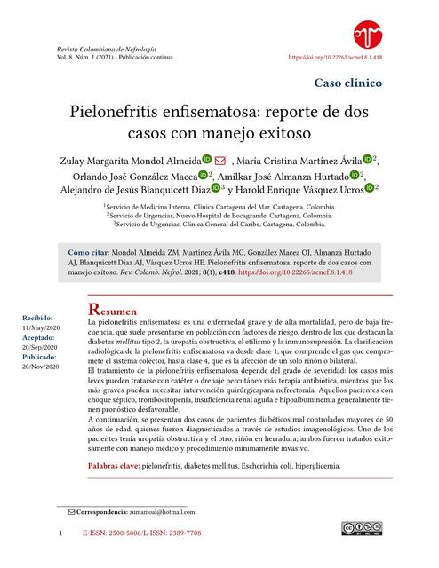 Pielonefritis caso clinico | Alezka | uDocz
