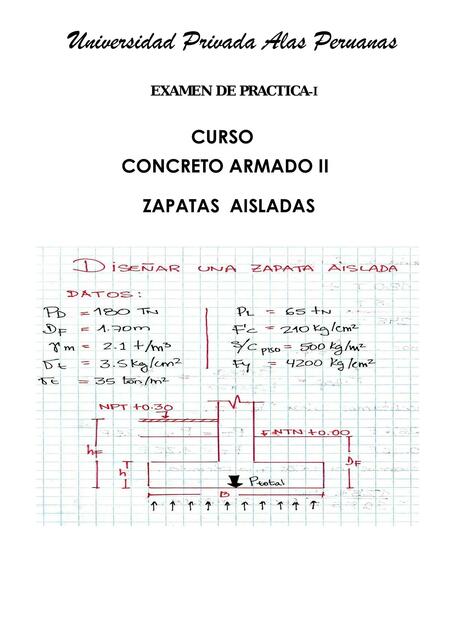 Concreto armado II zapatas aisladas | INGENIEROS LMI | uDocz