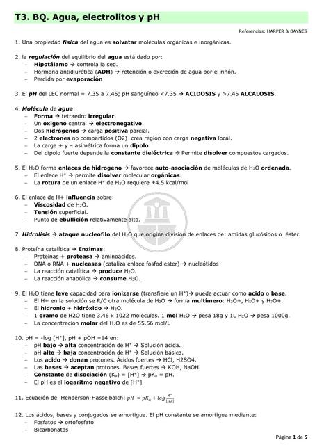 Agua electrolitos y pH | uDocz creators | uDocz