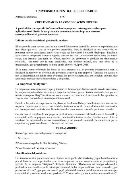 Comunicacion creativa e imagenes | alfredo manobanda | uDocz