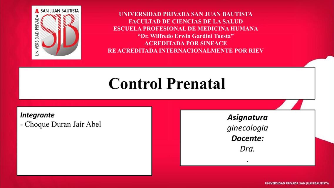 Control Prenatal | A. Francisco Aguirre | uDocz