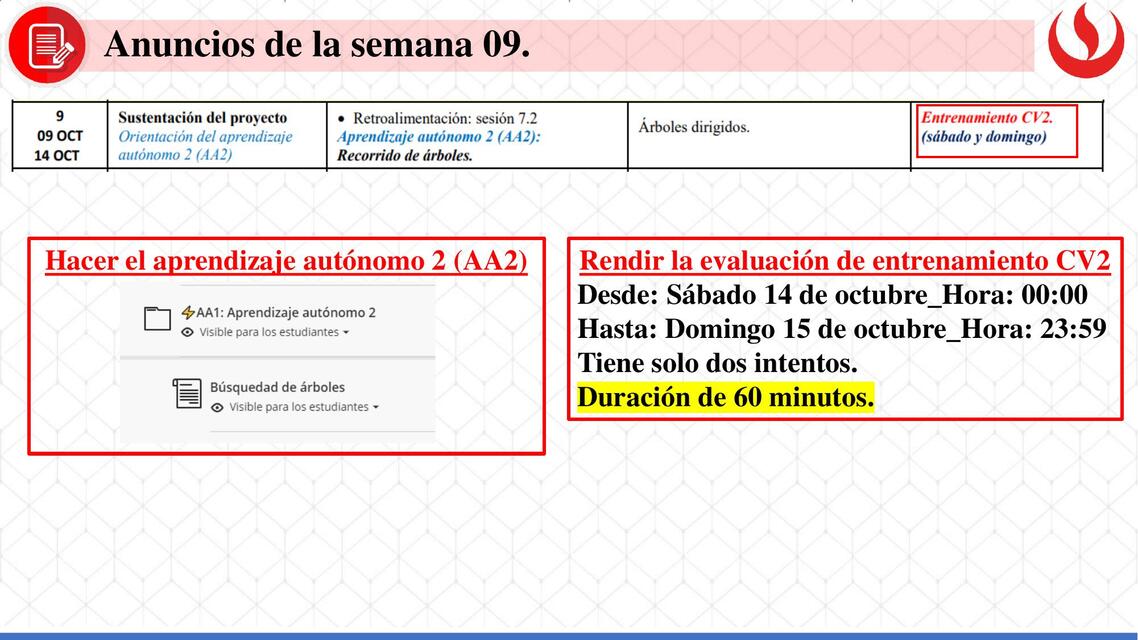 Anuncios de la semana 09 | Ricardo Andree | uDocz