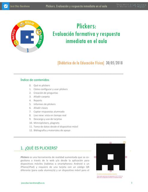 Plickers: Evaluación formativa y respuesta inmediata en el aula | Carlos | uDocz