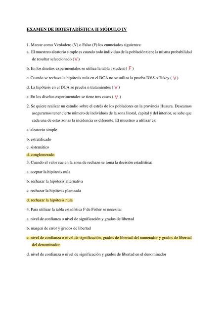 Examen de bioestadística II módulo 4 | Antonella Rivadeneyra Ramirez | uDocz
