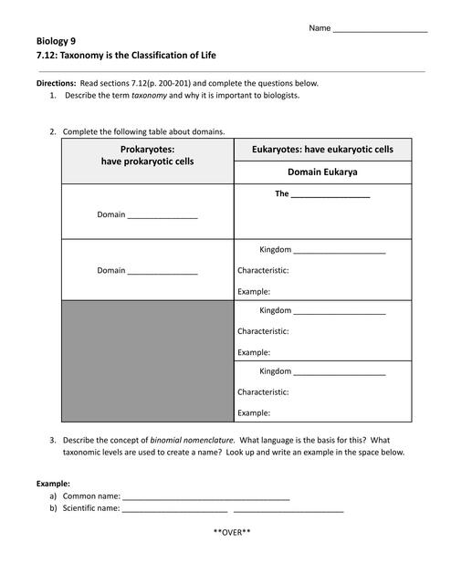Taxonomy is the Classification of Life | Amy | uDocz
