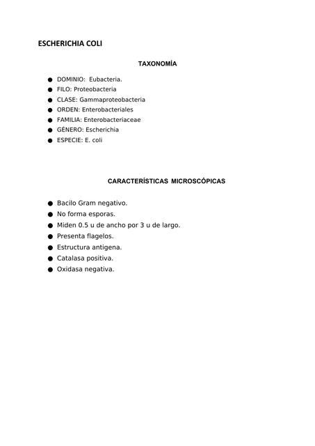 Escherichia Coli | DAYLIN IBETH RODRIGUEZ ASCATE | uDocz