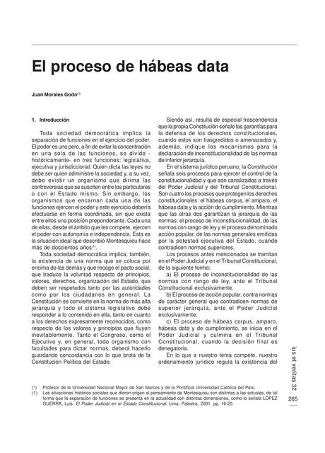 El Proceso de Hábeas Data | BRIGITHE SUSAN | uDocz