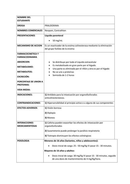 Pralidoxima | Daniel Rosero | uDocz