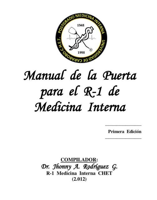 Manual de la puerta para el r1 medicina interna | Yony Yepez | uDocz