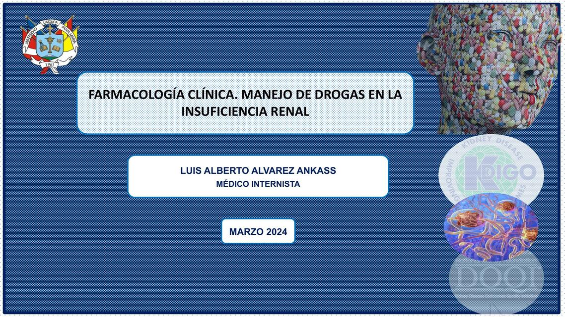 Farmacologia clinica , manejo de drogas en la insuficiencia renal ...