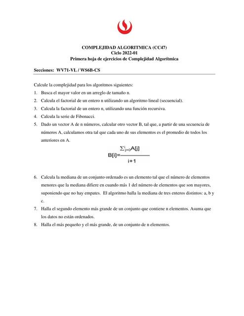 Ejercicio de Analisis de Algoritmos | Brayan Smith | uDocz