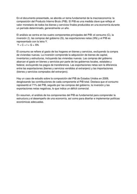 Componentes del PIB | Mikaela | uDocz