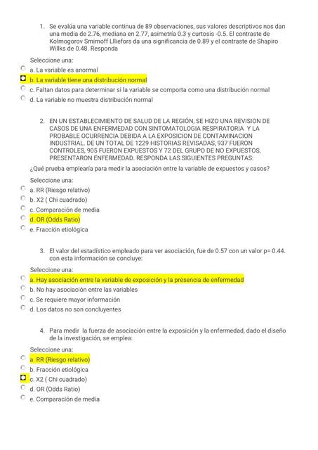 Examen de epidemiología | Futuro Doctor | uDocz