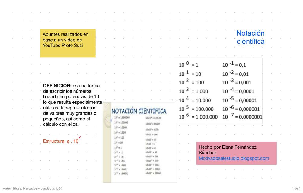 Matemáticas Notación cientifica | Elena | uDocz