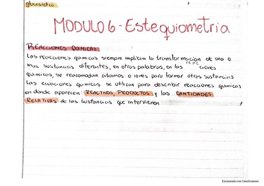 Modulo 6 Estequiometría | Odonto_sofi | uDocz