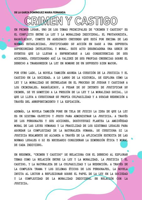 CRIMEN Y CASTIGO | fernanda de la garza | uDocz