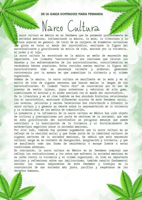 Narco Cultura | fernanda de la garza | uDocz