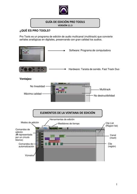 Guia de edición pro tools | Andrea | uDocz