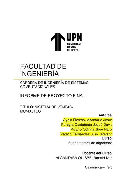 Informe proyecto final | Julio | uDocz