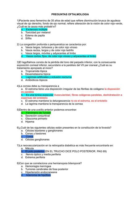 Parciales oftalmología | Karine Bacellar | uDocz