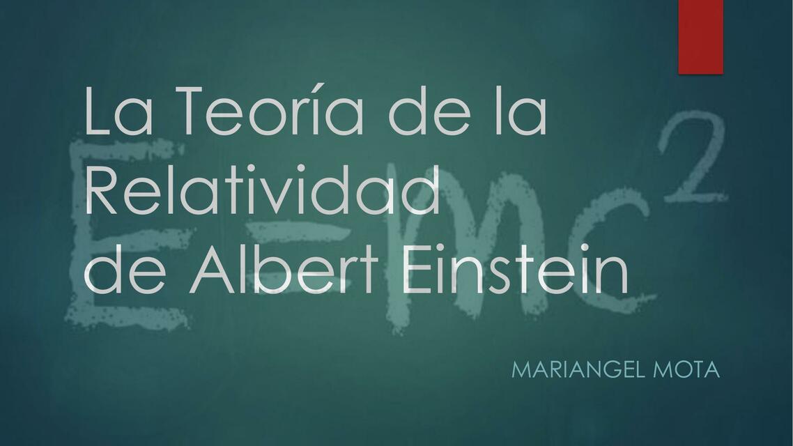 La Teoría de la Relatividad de Albert Einstein | uDocz
