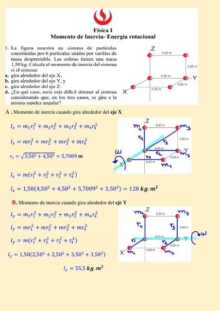 Ejercicios de Momento de inercia SOL B | Nestor Arturo | uDocz