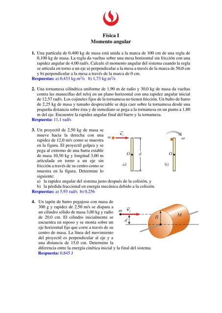 Ejercicios adicionales momento angular PREG | Nestor Arturo | uDocz