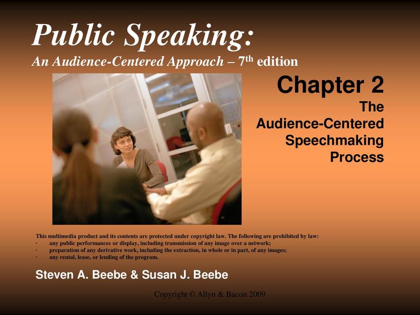 Week 2 Audience centered approach Beebe | Elizabeth Quinteros ...