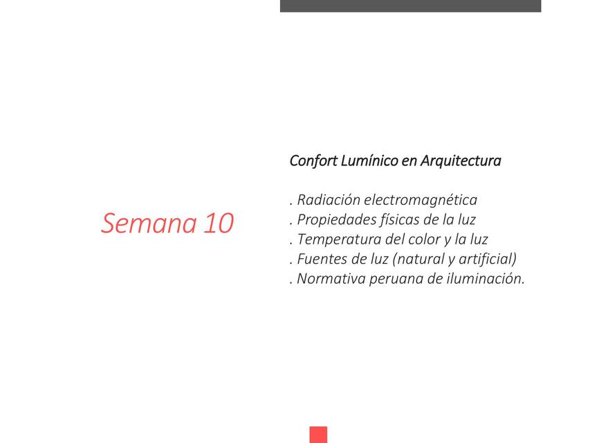 Confort Lumínico en Arquitectura | Alejandra Ariana | uDocz
