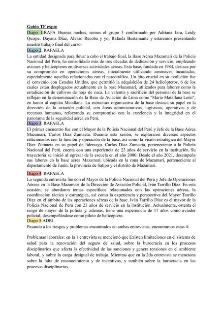 Guión TF | Dayana | uDocz