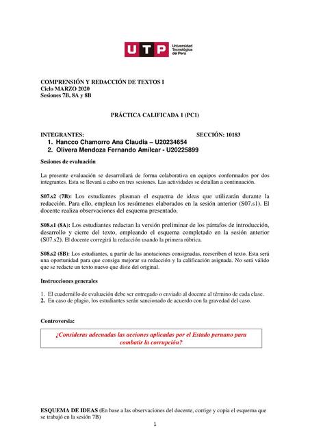 Práctica Calificada 1 | Fernando | uDocz