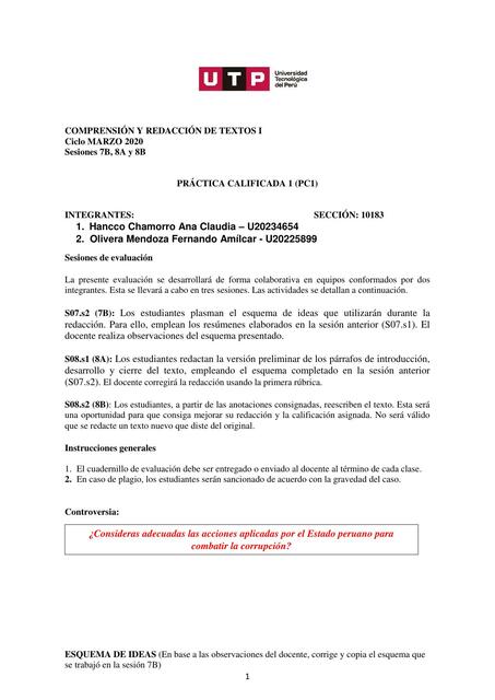 Práctica Calificada 1 | Fernando | uDocz