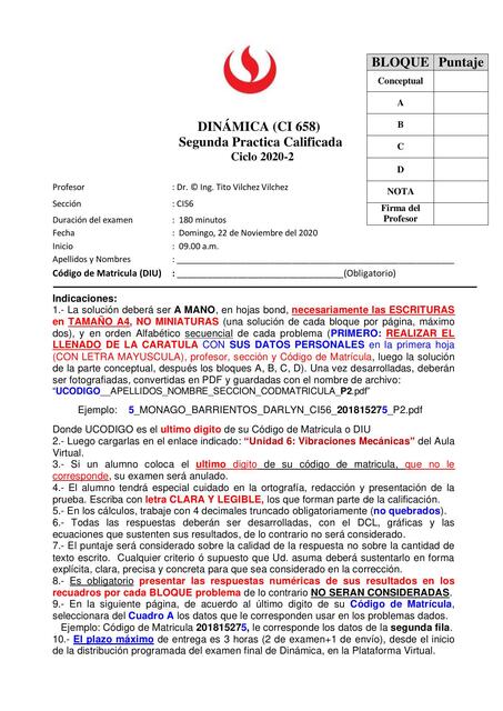 Segunda Práctica Calificada | Ana | uDocz