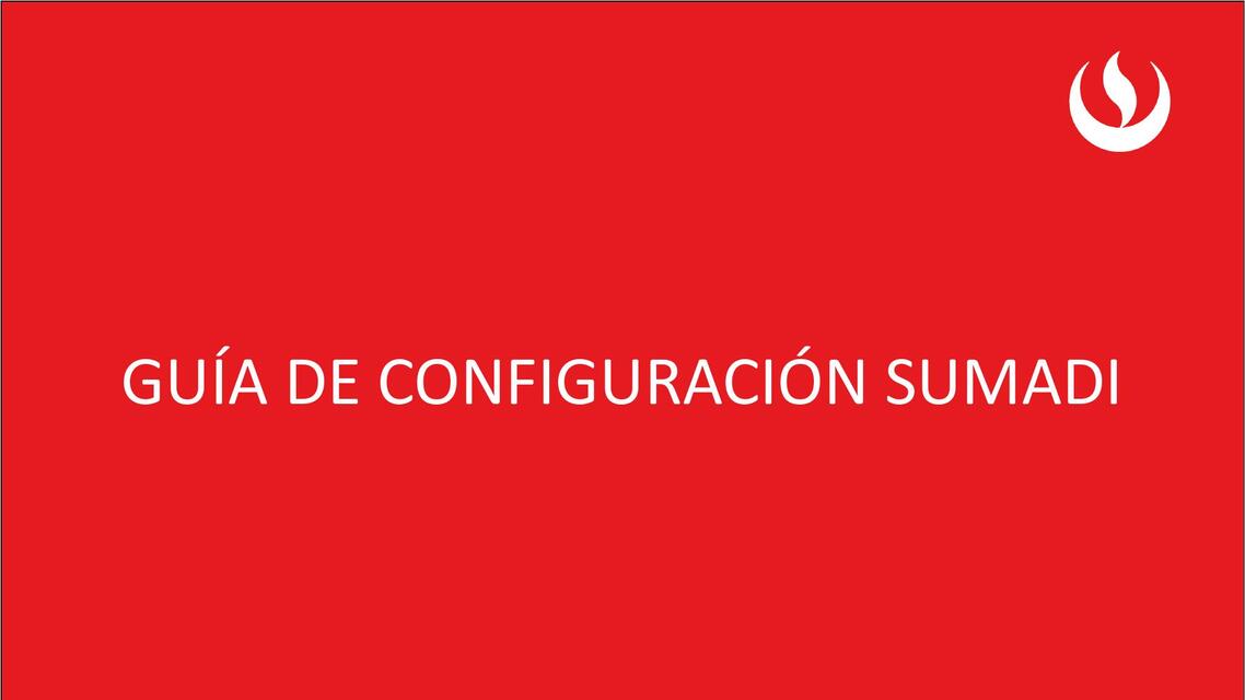 Guía de configuración SUMADI | uDocz