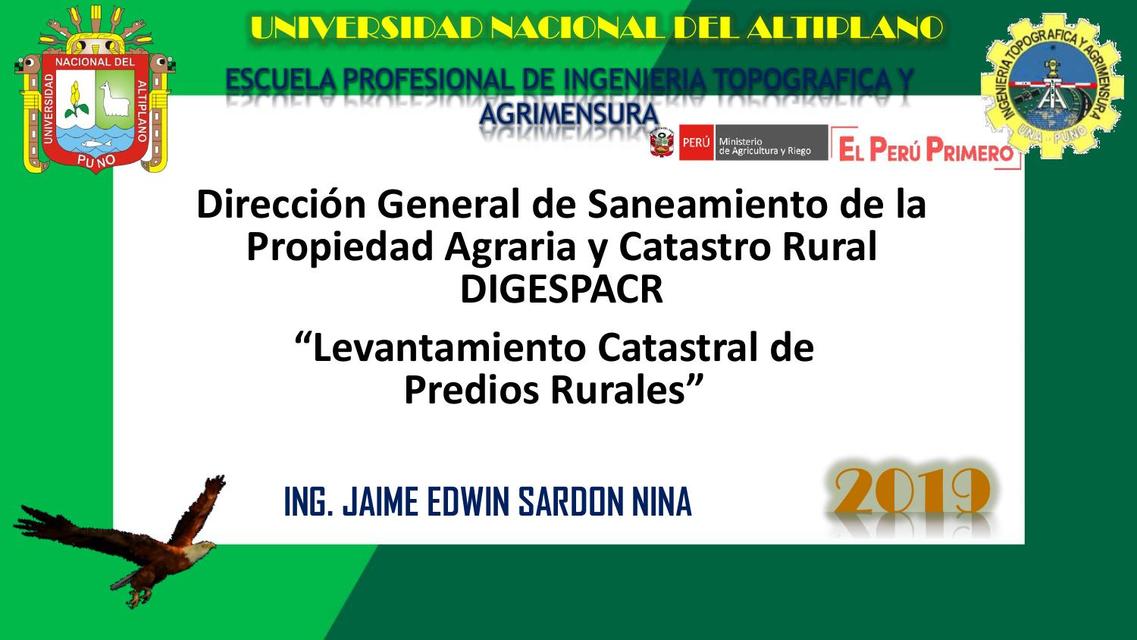 LEVANTAMIENTO DE CATASTRO RURAL | Friedrich Jose Cruz Carrasco | uDocz