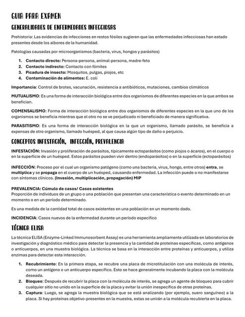 Infectología Generalidades | Tania Duque García | uDocz