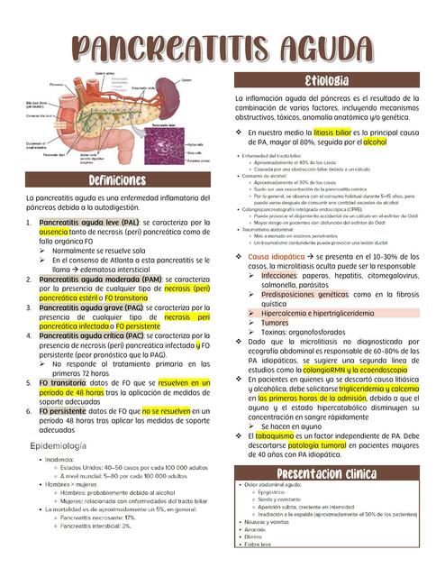 Pancreatitis aguda | Camila Dominguez | uDocz