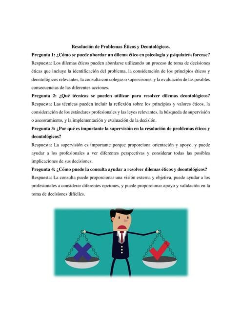 Resolución de Problemas Éticos y Deontológicos | Aldair Preciado | uDocz