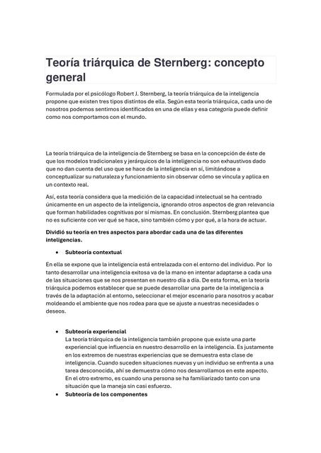 Teoría Triárquica de Sternberg | Mandaloriano | uDocz